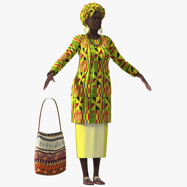 African Woman Wearing Traditional Clothes Rigged for Modo 3D-Modell - TurboSquid 2019714