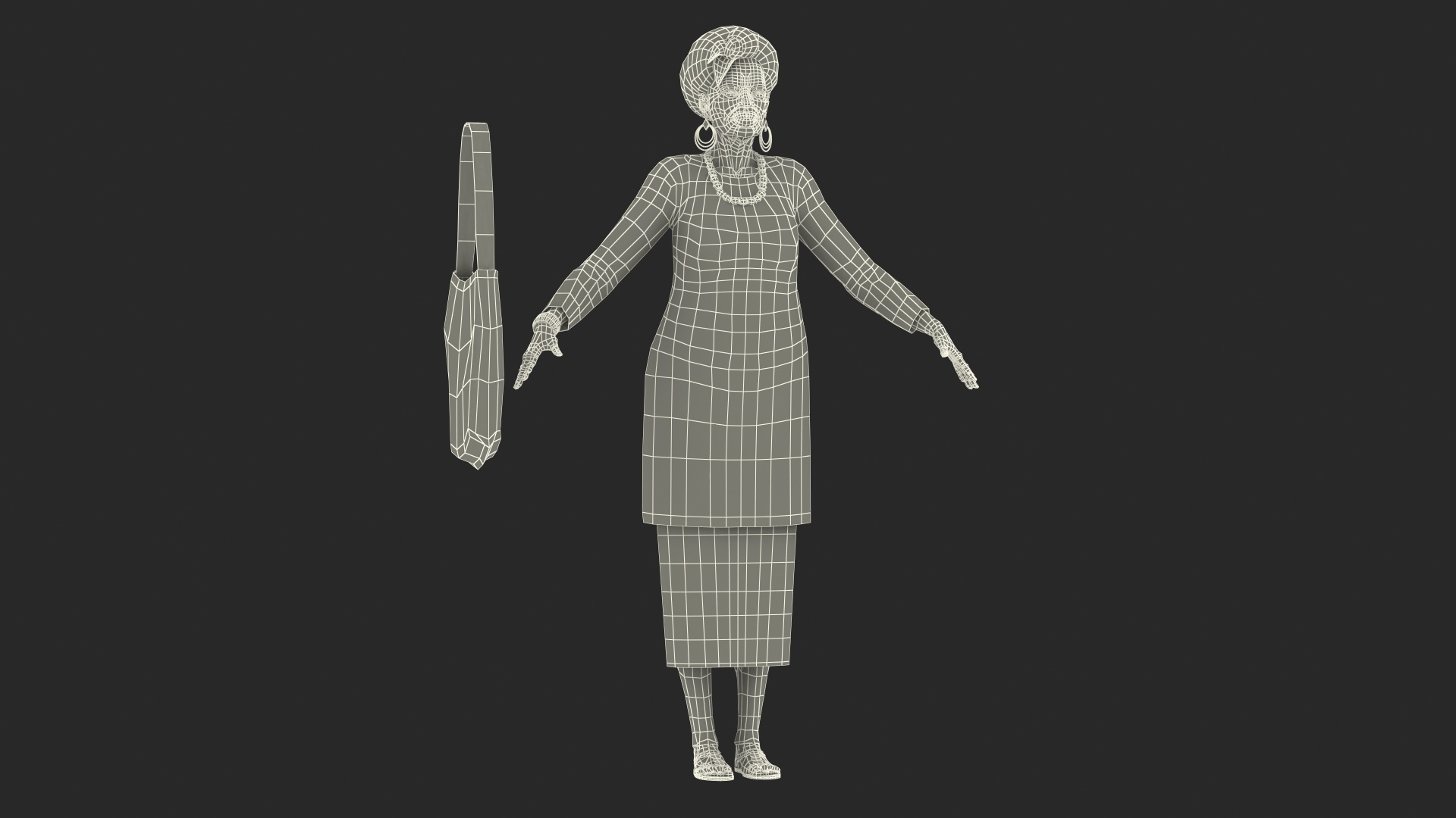 3D African Woman Wearing Traditional Clothes Rigged For Modo Model ...