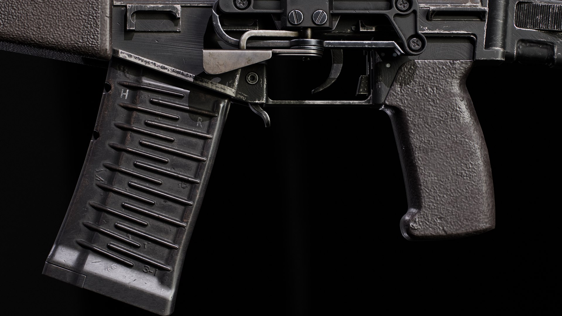 3D Model AS Val Rifle W Scope -Triple A - PBR Game Ready Low Poly ...