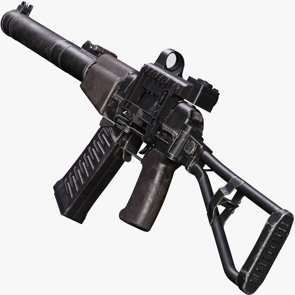 modelo 3d Rifle AS Val con mira telescópica, triple A, PBR Game Ready ...