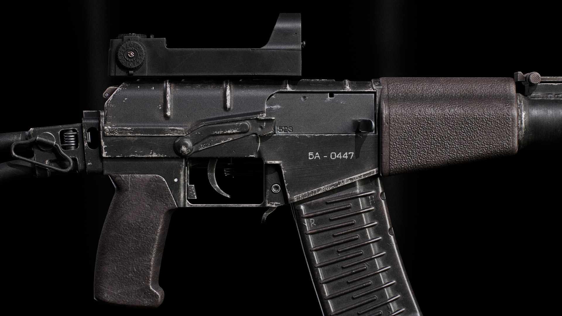 3D Model AS Val Rifle W Scope -Triple A - PBR Game Ready Low Poly ...