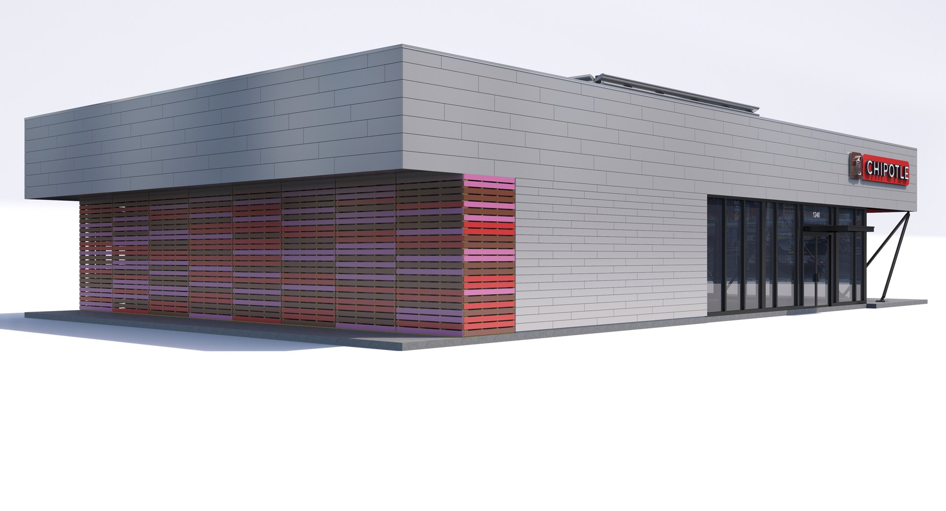 3d Model Of Chipotle Restaurant