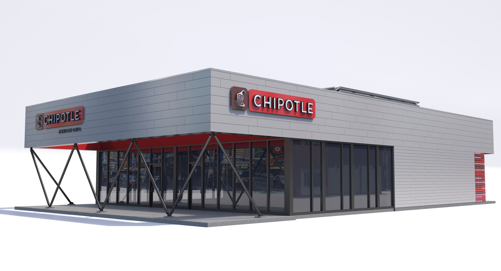 3d Model Of Chipotle Restaurant