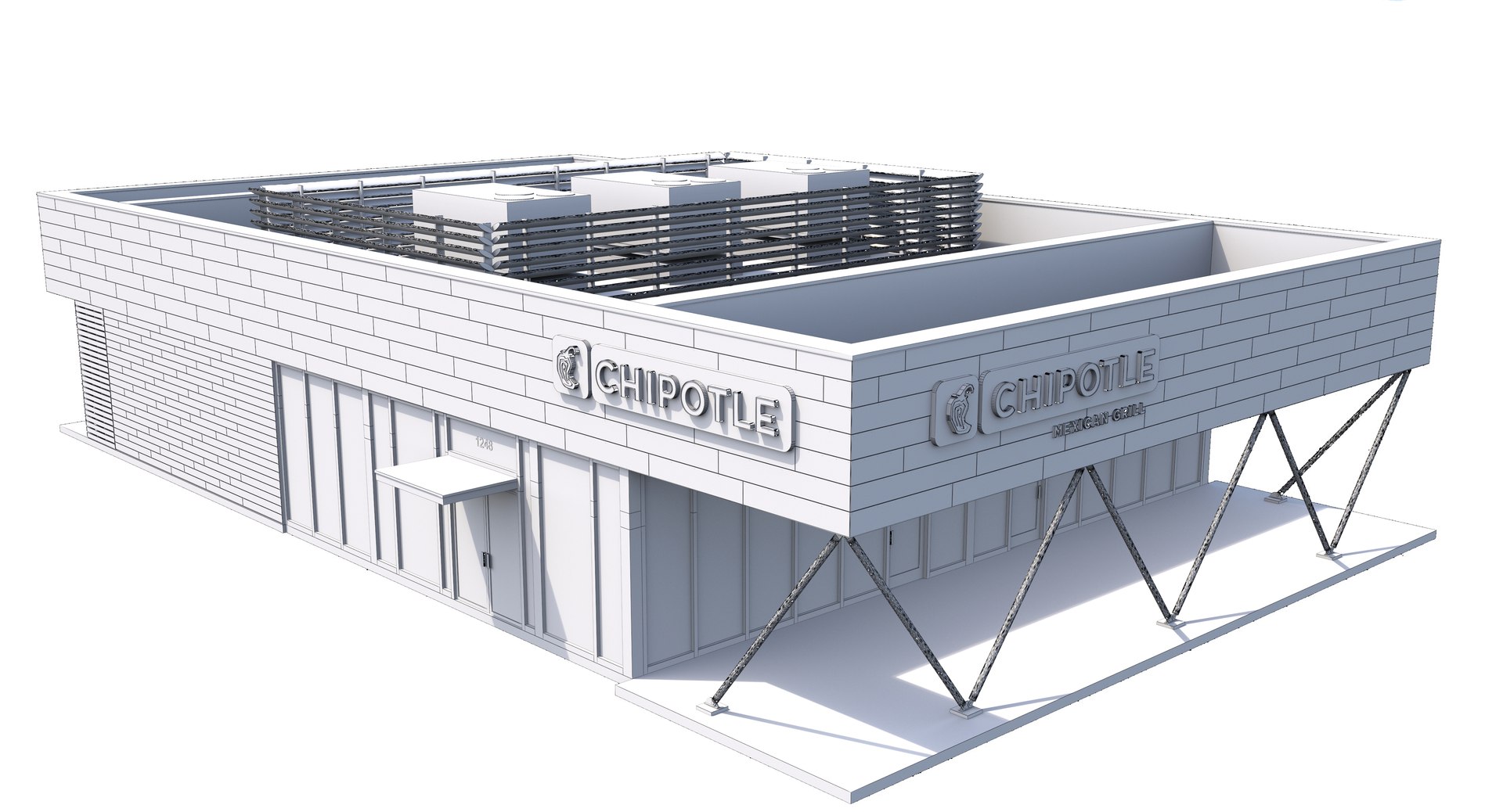 3d Model Of Chipotle Restaurant
