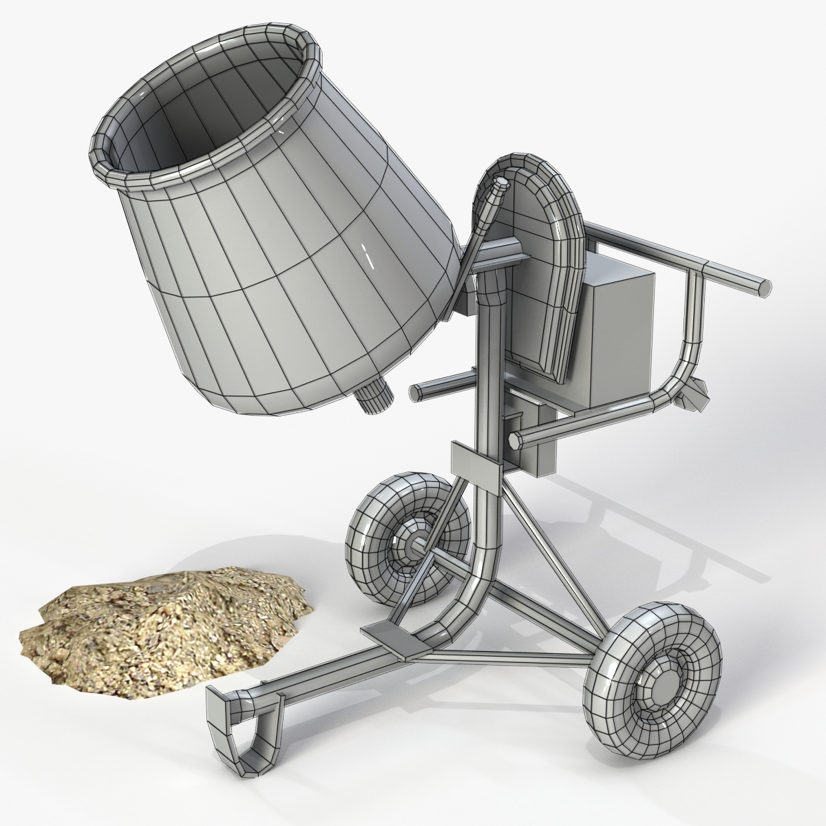 3D cement mixer model - TurboSquid 1332317