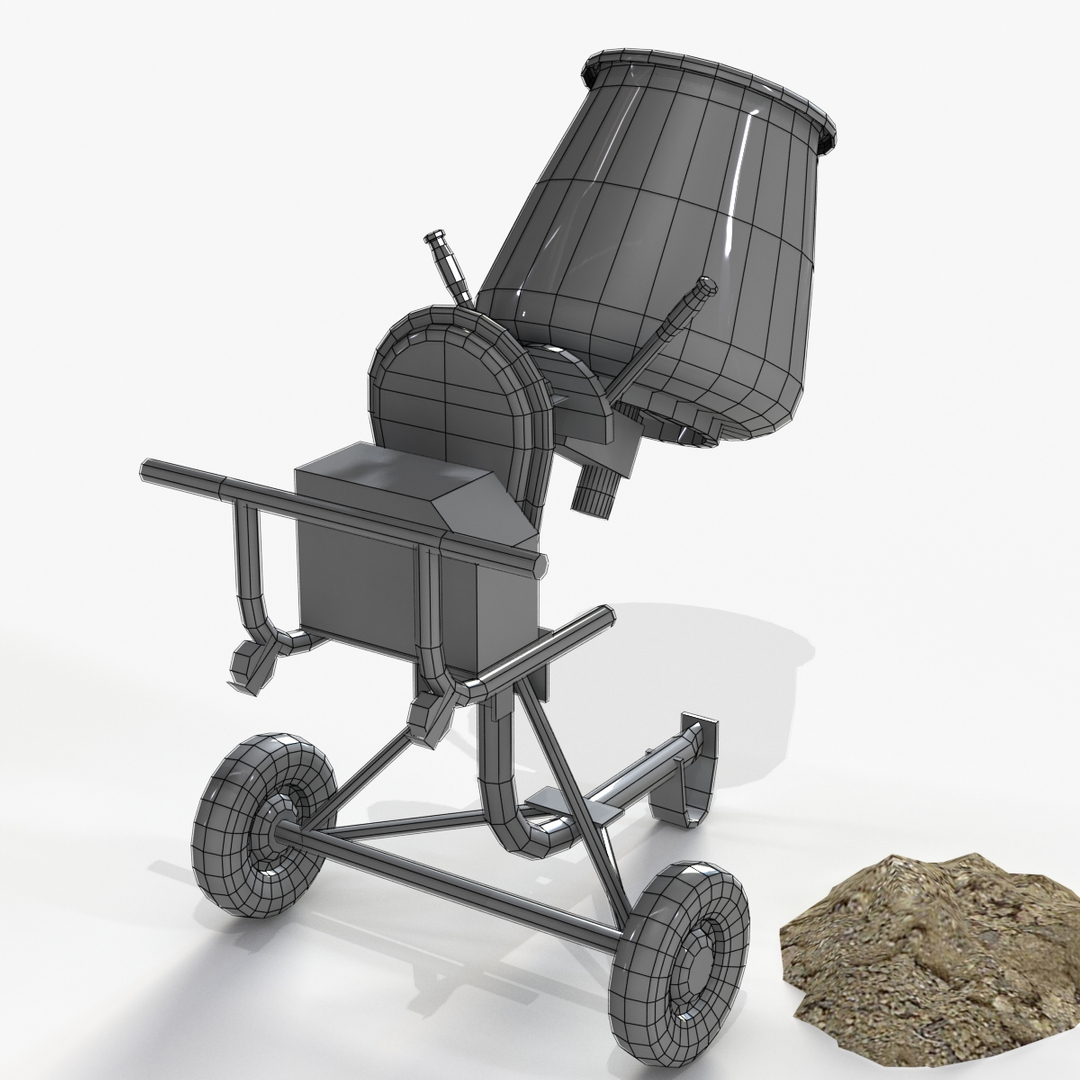 3D cement mixer model - TurboSquid 1332317