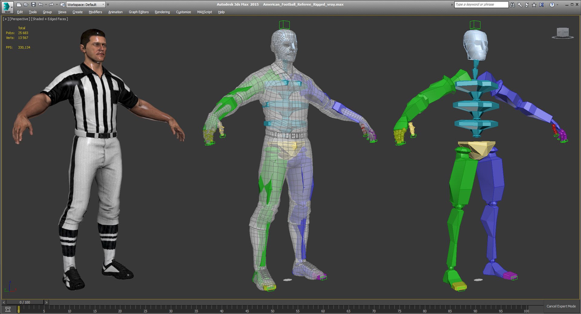 3D american football referee rigged model - TurboSquid 1197554