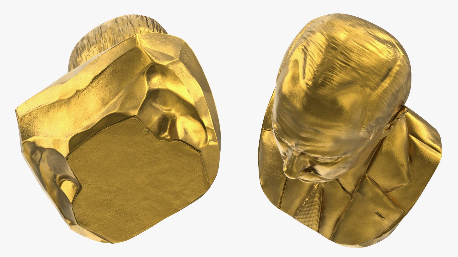 3D Gold Bust Of President Putin - TurboSquid 2382913