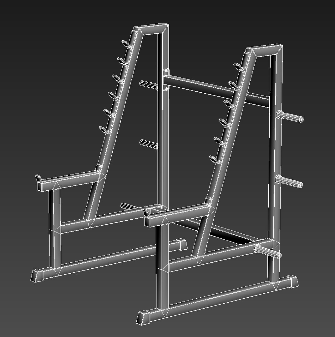 3D Squat Rack - TurboSquid 1432392