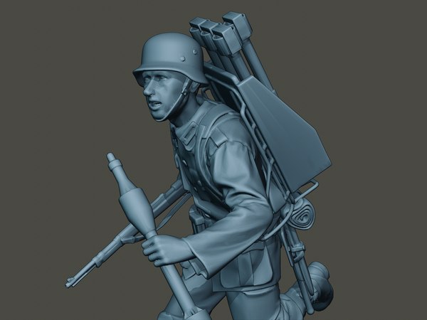German soldier ww2 run2 3D model - TurboSquid 1513220