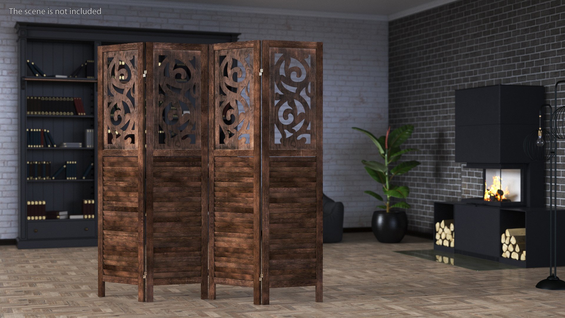 3D Panel Solid Wood Folding Room Divider - TurboSquid 2127958