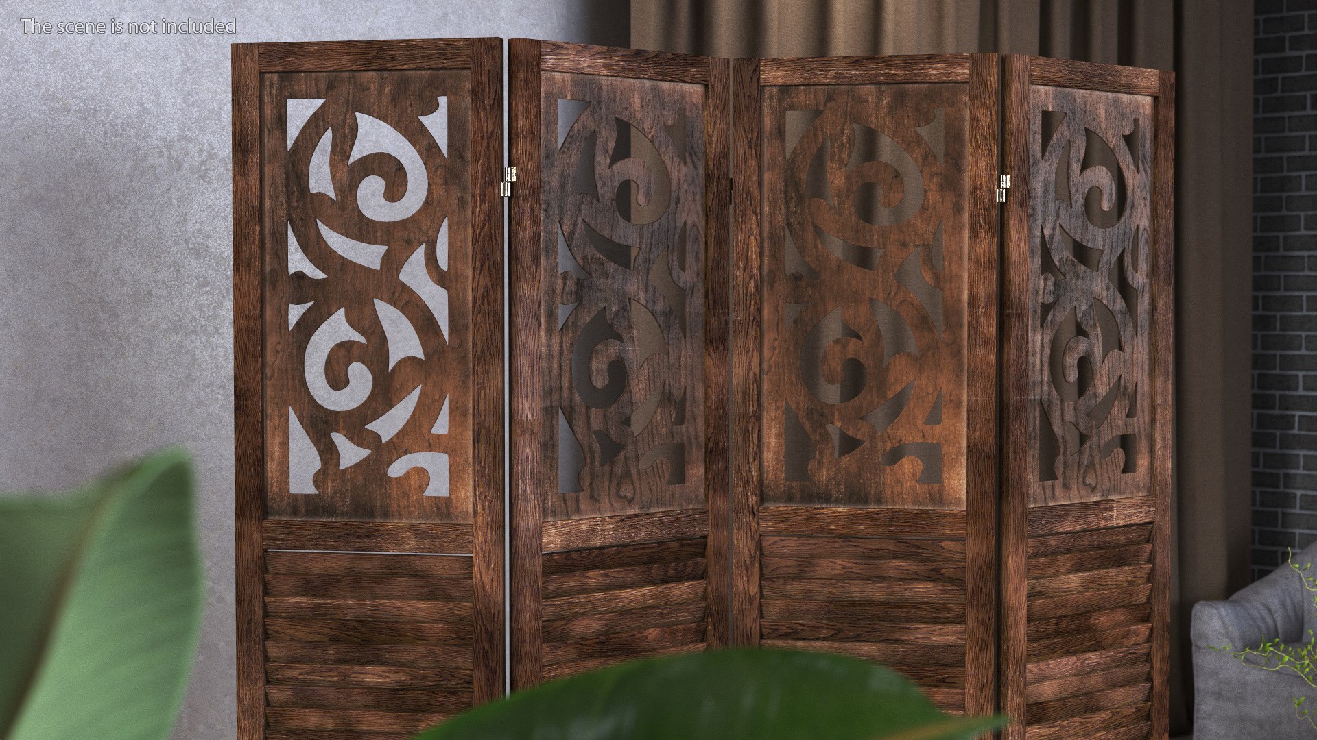 3D Panel Solid Wood Folding Room Divider - TurboSquid 2127958