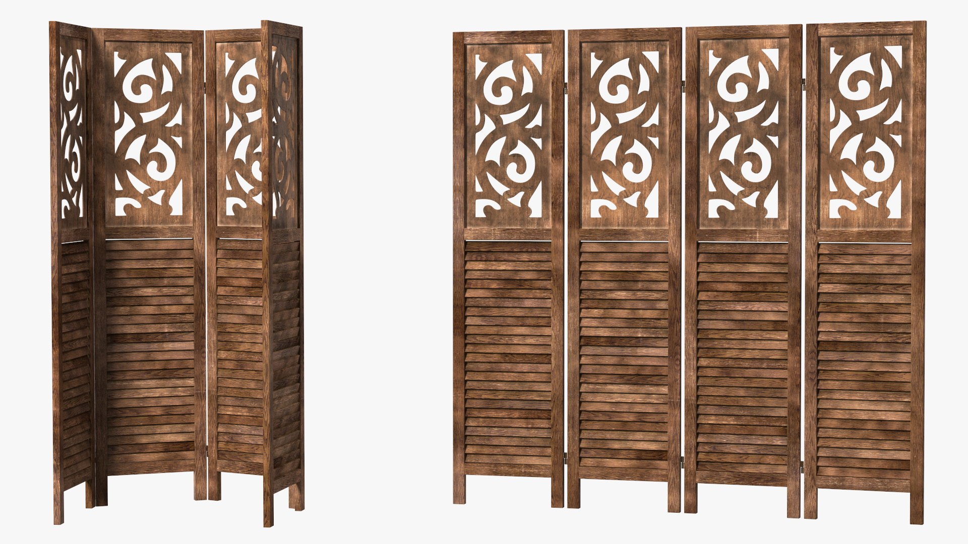 3D Panel Solid Wood Folding Room Divider - TurboSquid 2127958