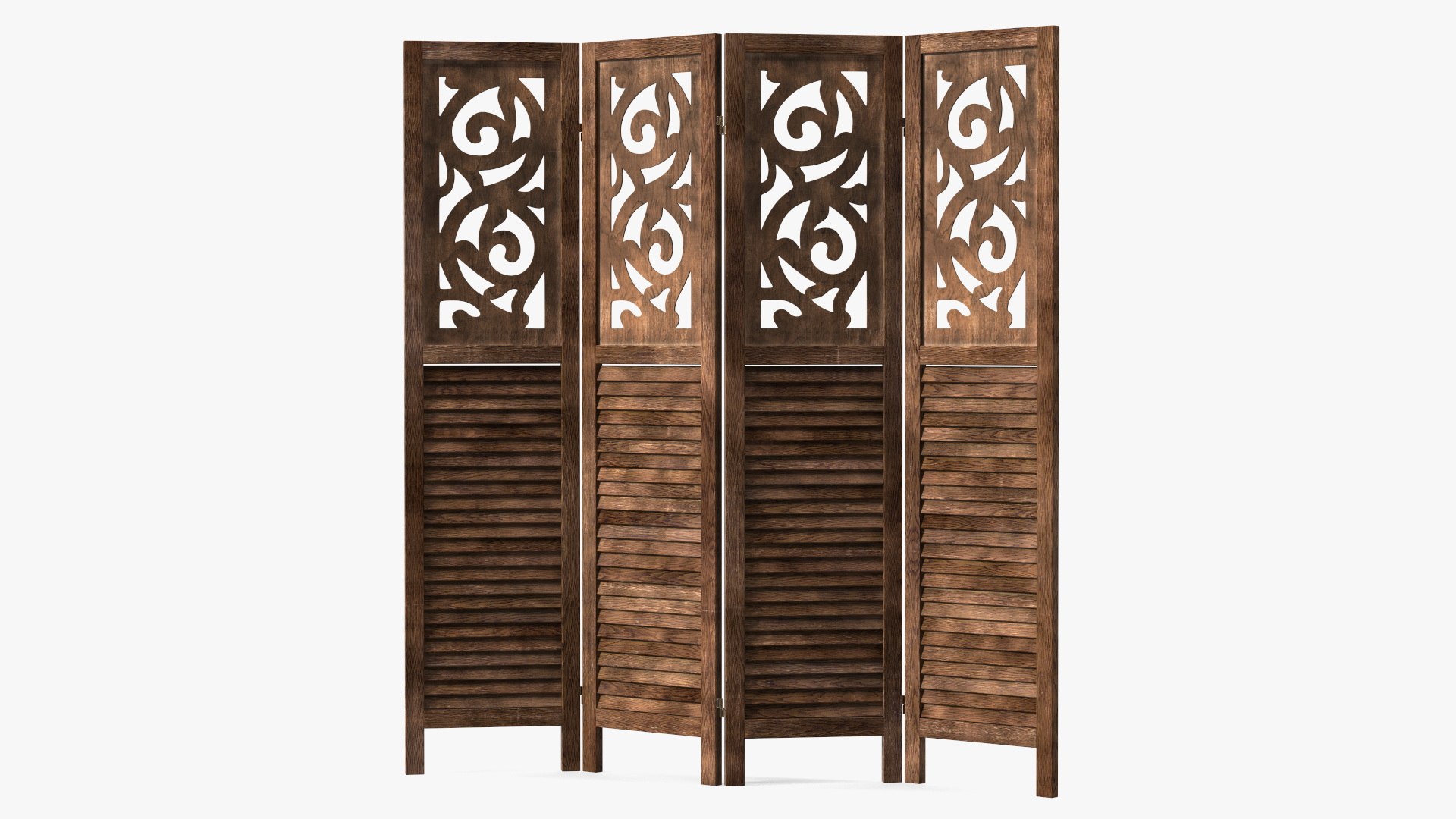 3D Panel Solid Wood Folding Room Divider - TurboSquid 2127958