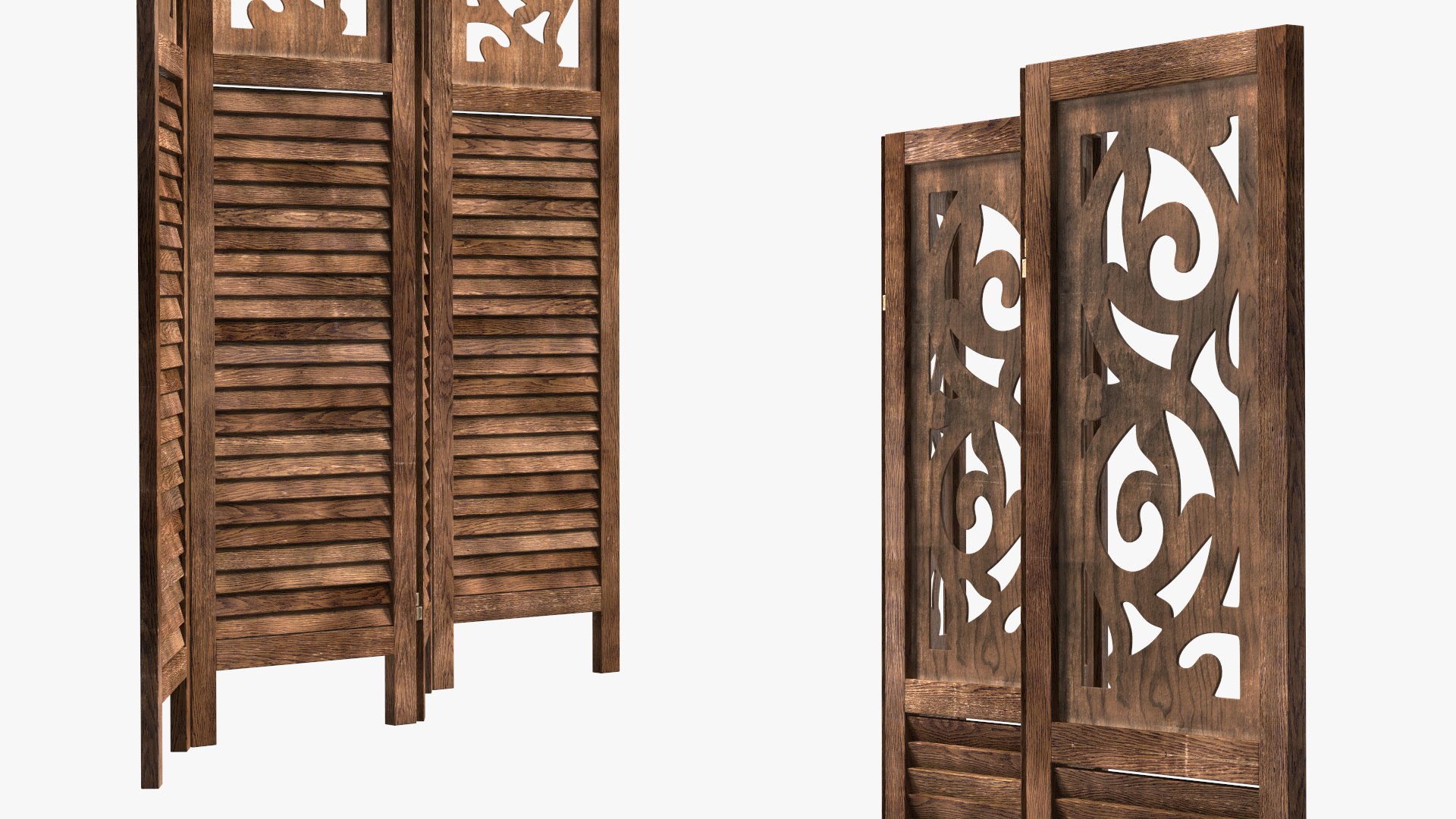 3D Panel Solid Wood Folding Room Divider - TurboSquid 2127958