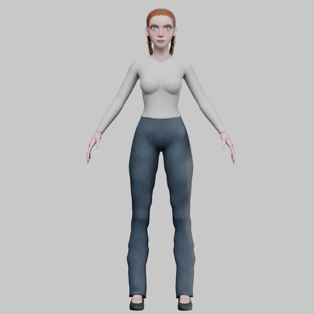 Pretty Basic Woman V26481 3D Model - TurboSquid 2265592