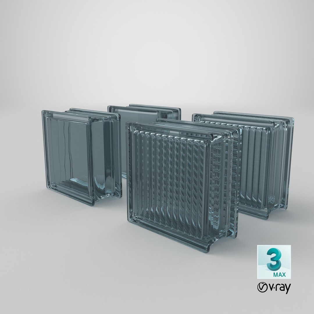 3d model glass blocks