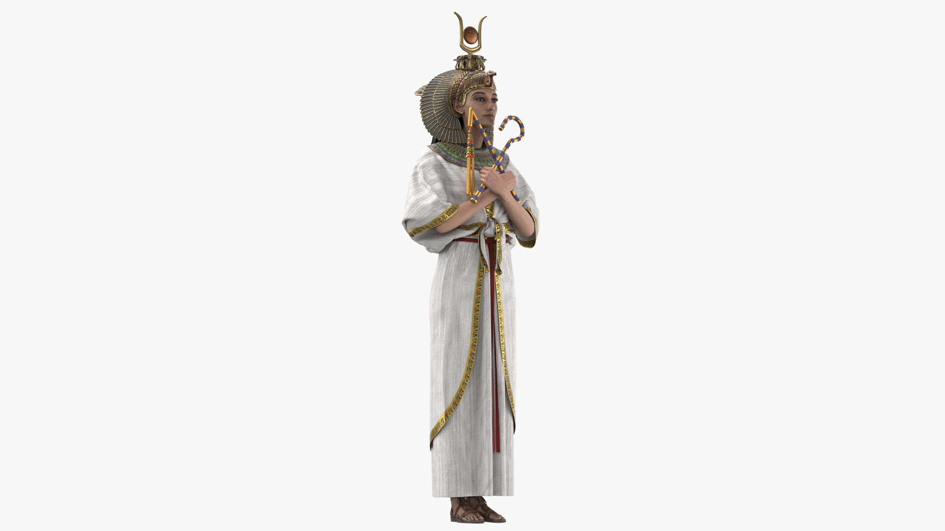 3D Egyptian Queen Stand Ceremonial - TurboSquid 2151513
