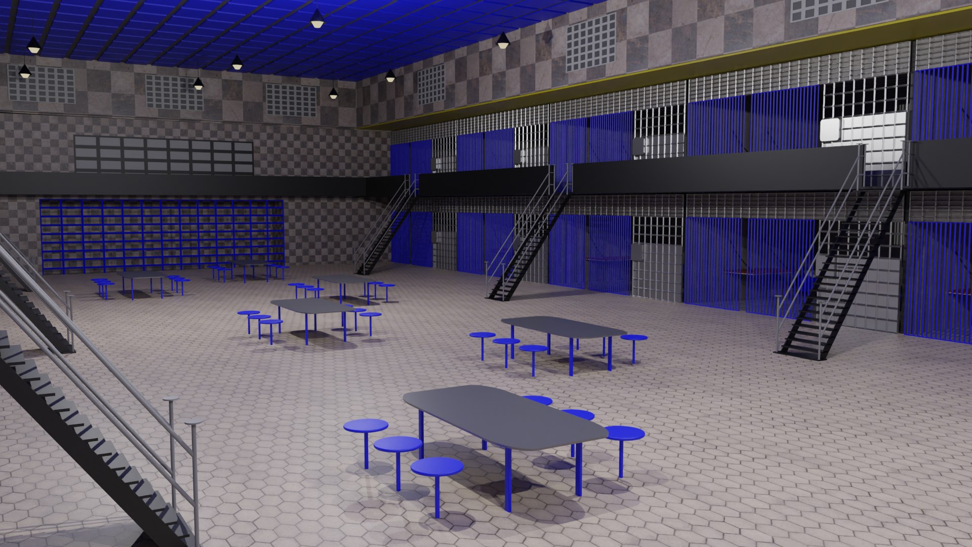 Prison Interior 3D Model - TurboSquid 2157296