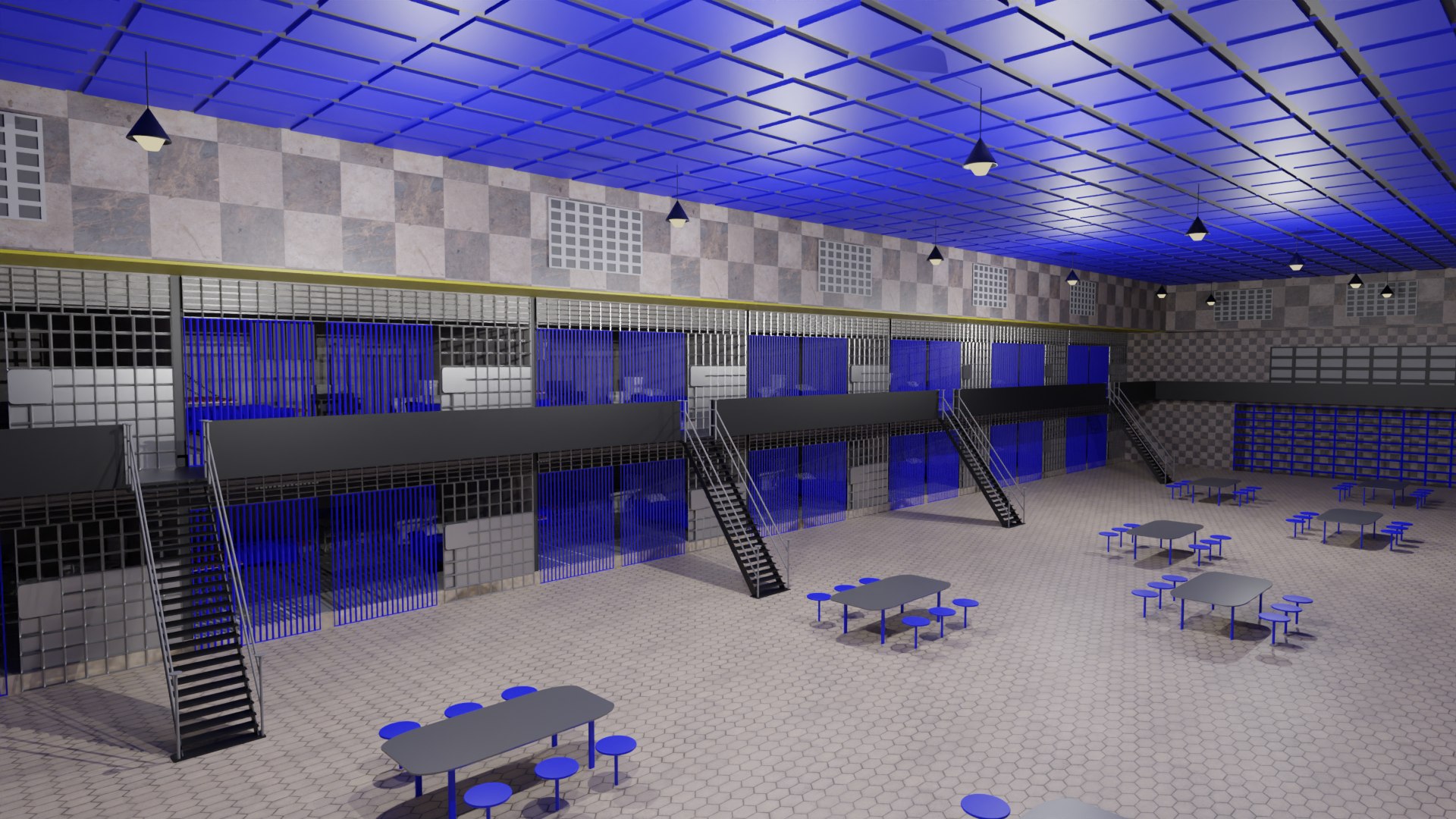 Prison Interior 3D Model - TurboSquid 2157296