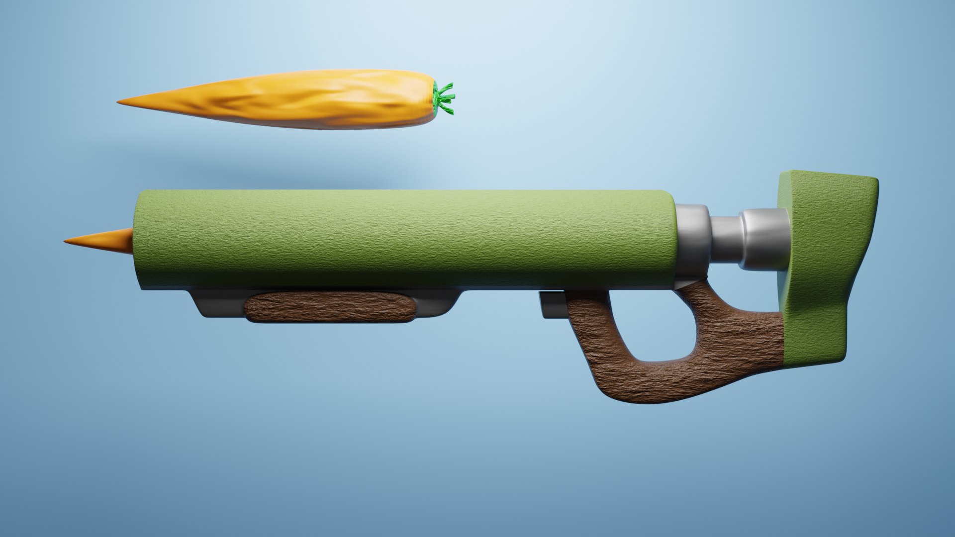 Carrot ShootGun 3D Model - TurboSquid 2111154