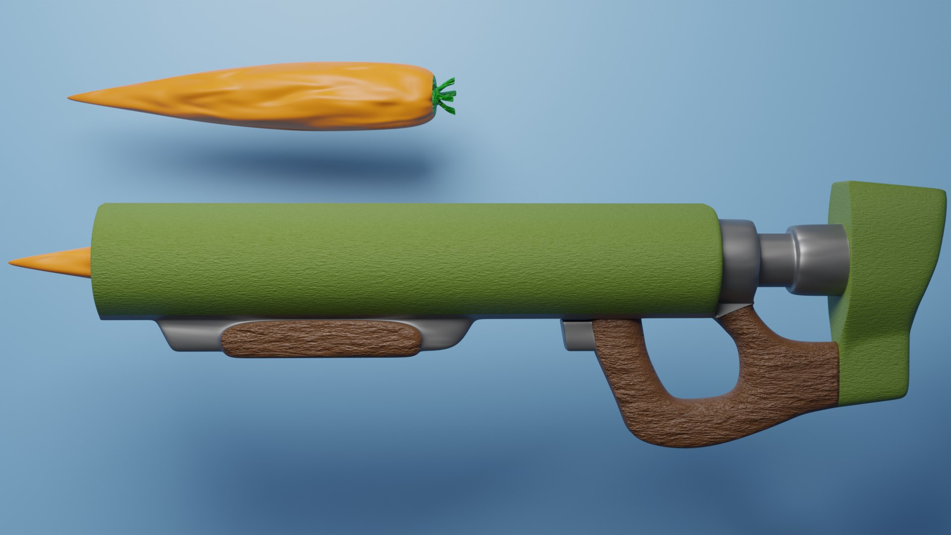 Carrot ShootGun 3D Model - TurboSquid 2111154