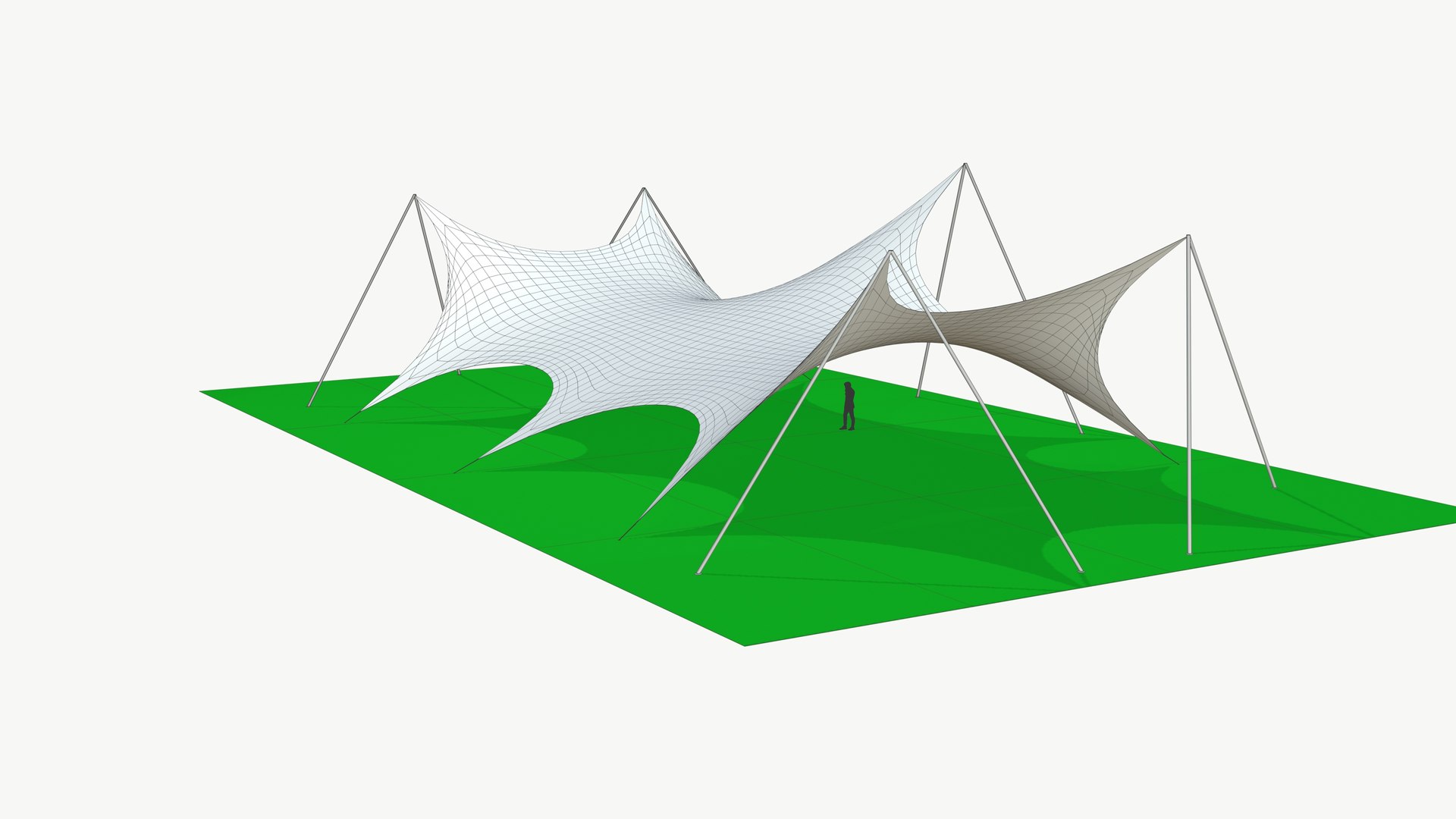 3D Tensile Membrane Structure model - TurboSquid 2116432