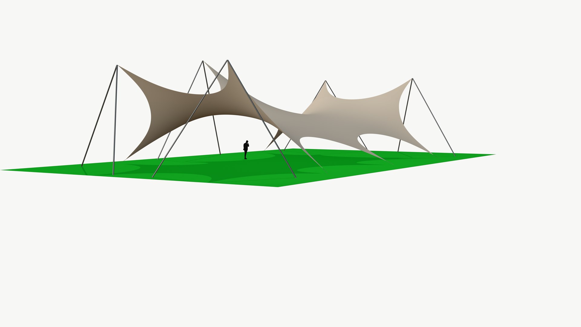 3D Tensile Membrane Structure model - TurboSquid 2116432