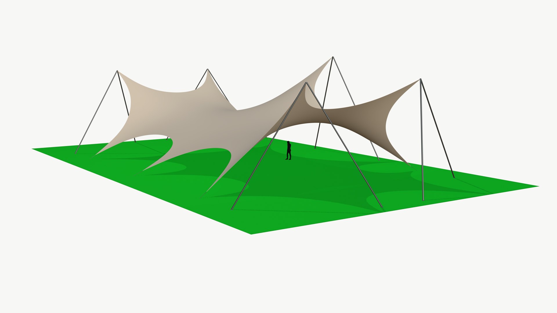 3D Tensile Membrane Structure model - TurboSquid 2116432