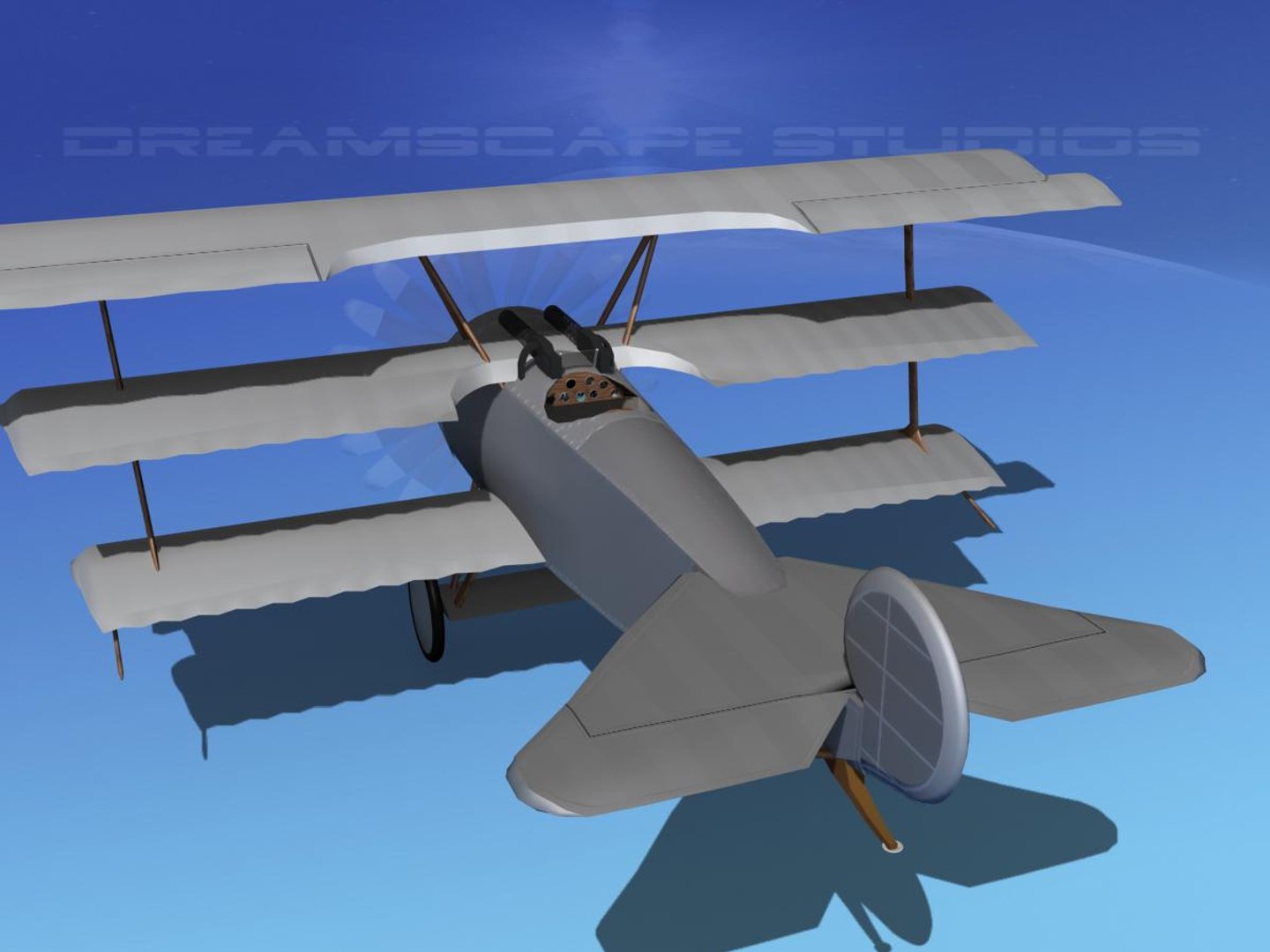 Triplanes Fokker Dr-1 Fighter 3d Max