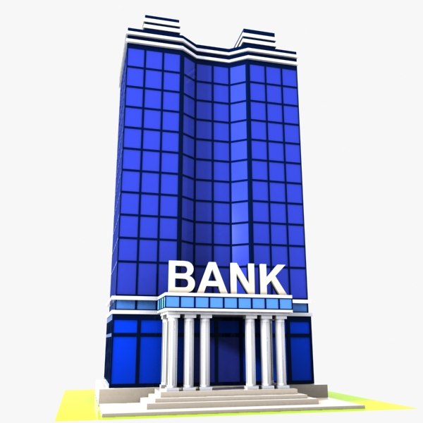 3d cartoon bank toon