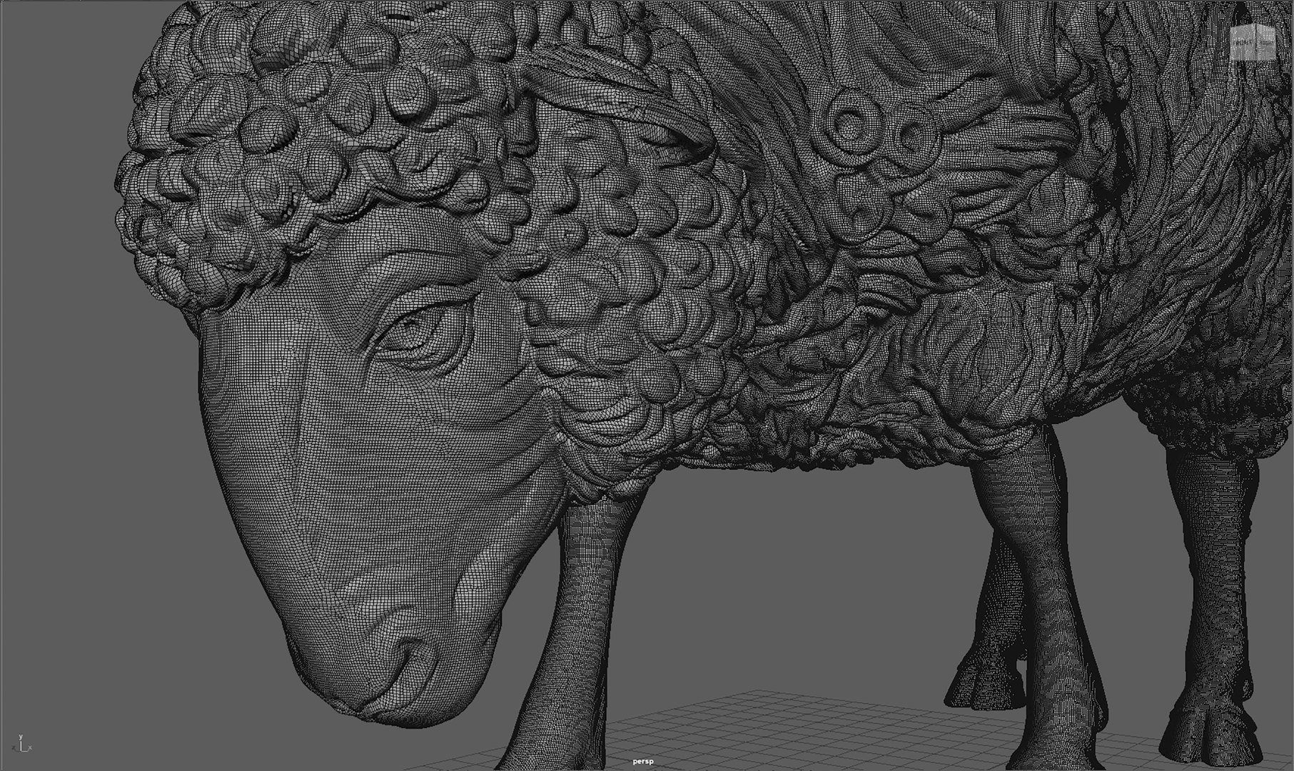3D Grazing Sheep STL For 3D Printing Ultra Detailed Pastoral Animal ...
