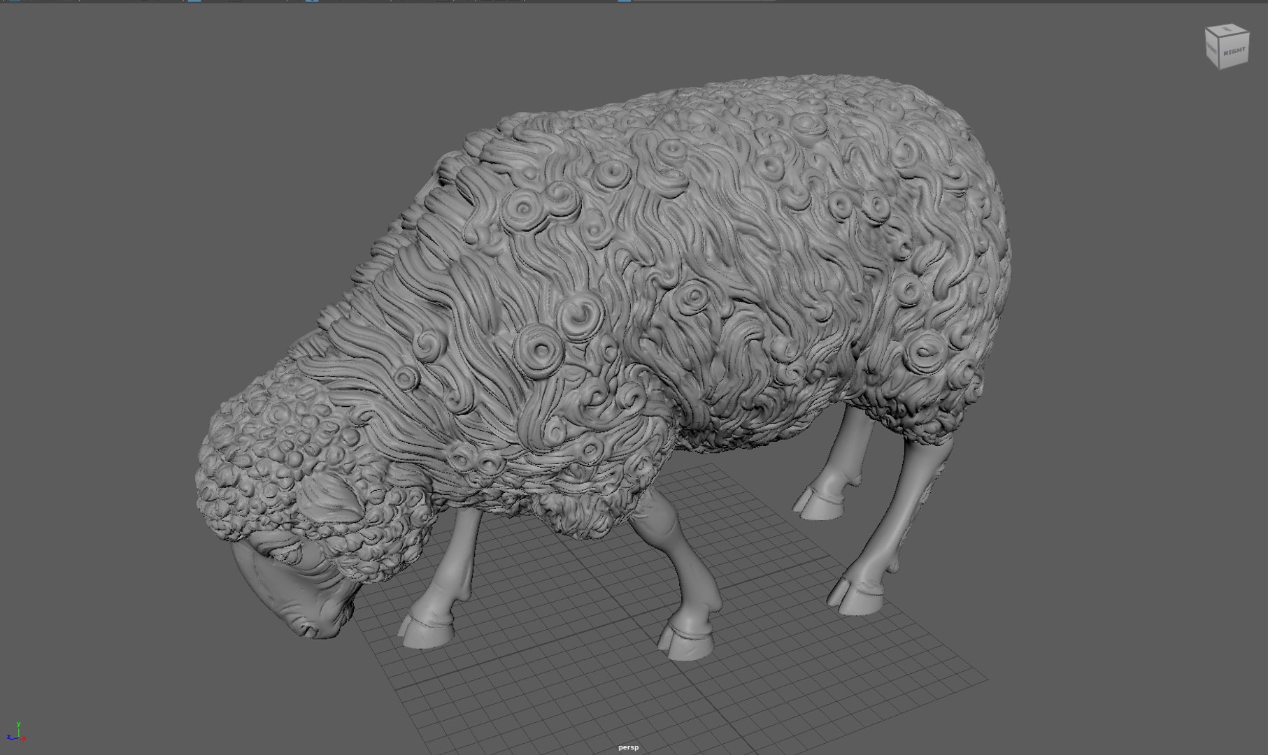 3D Grazing Sheep STL For 3D Printing Ultra Detailed Pastoral Animal ...