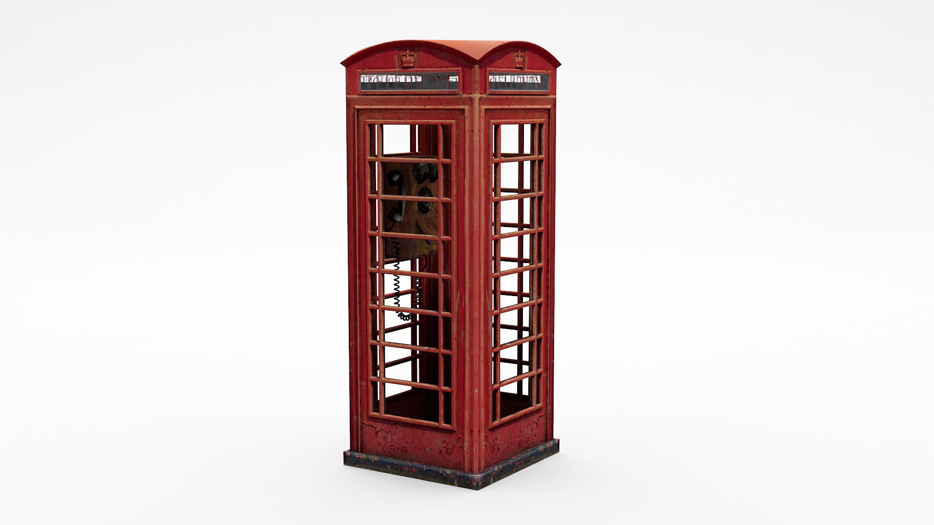 British Telephone Box Model - TurboSquid 2089172