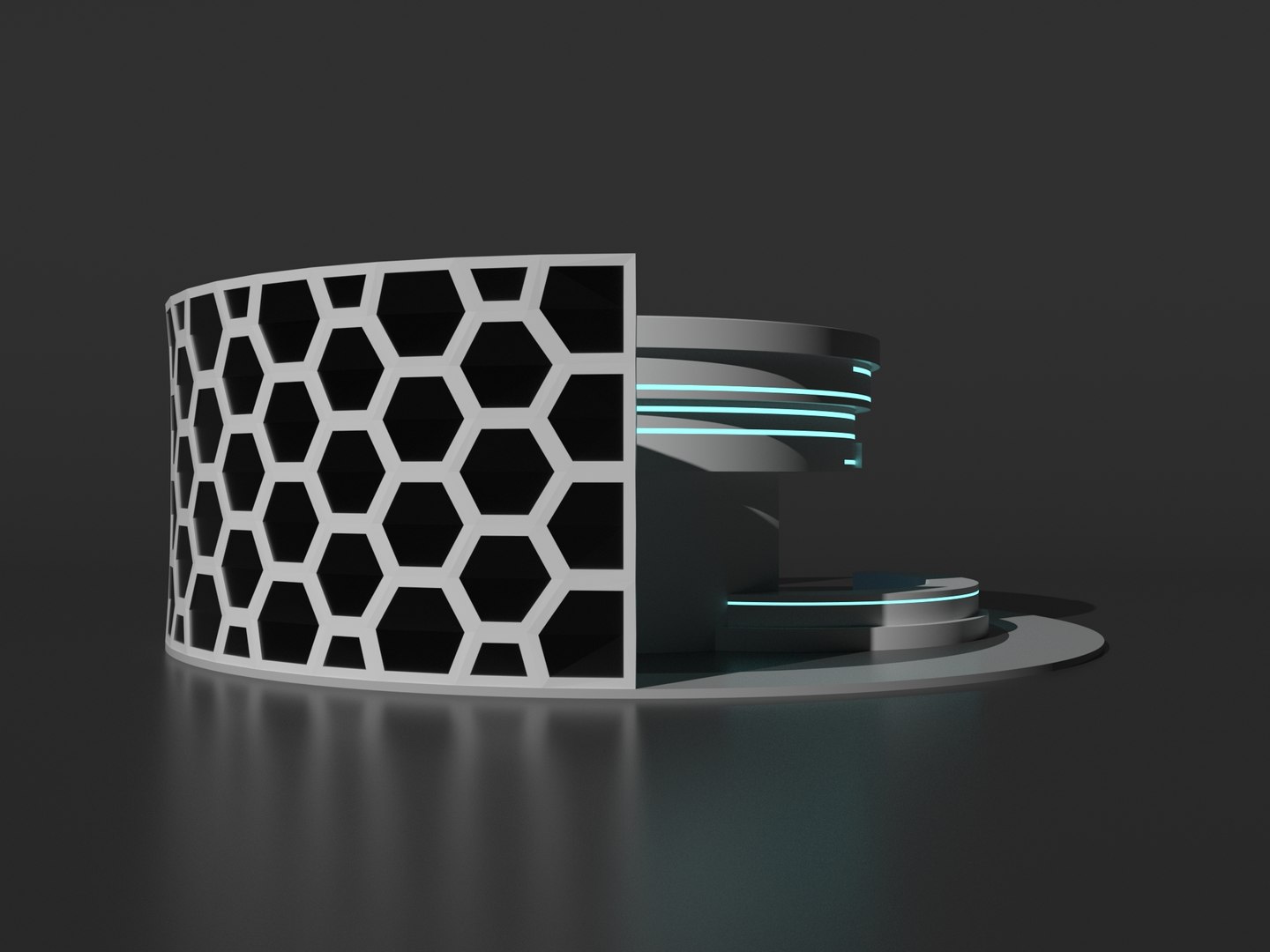 3D Scifi Glow Futuristic Reception Model - TurboSquid 1982328