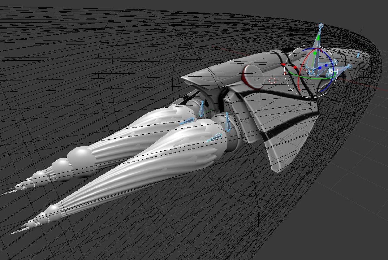 3d Model Rigged Version Spaceship Design