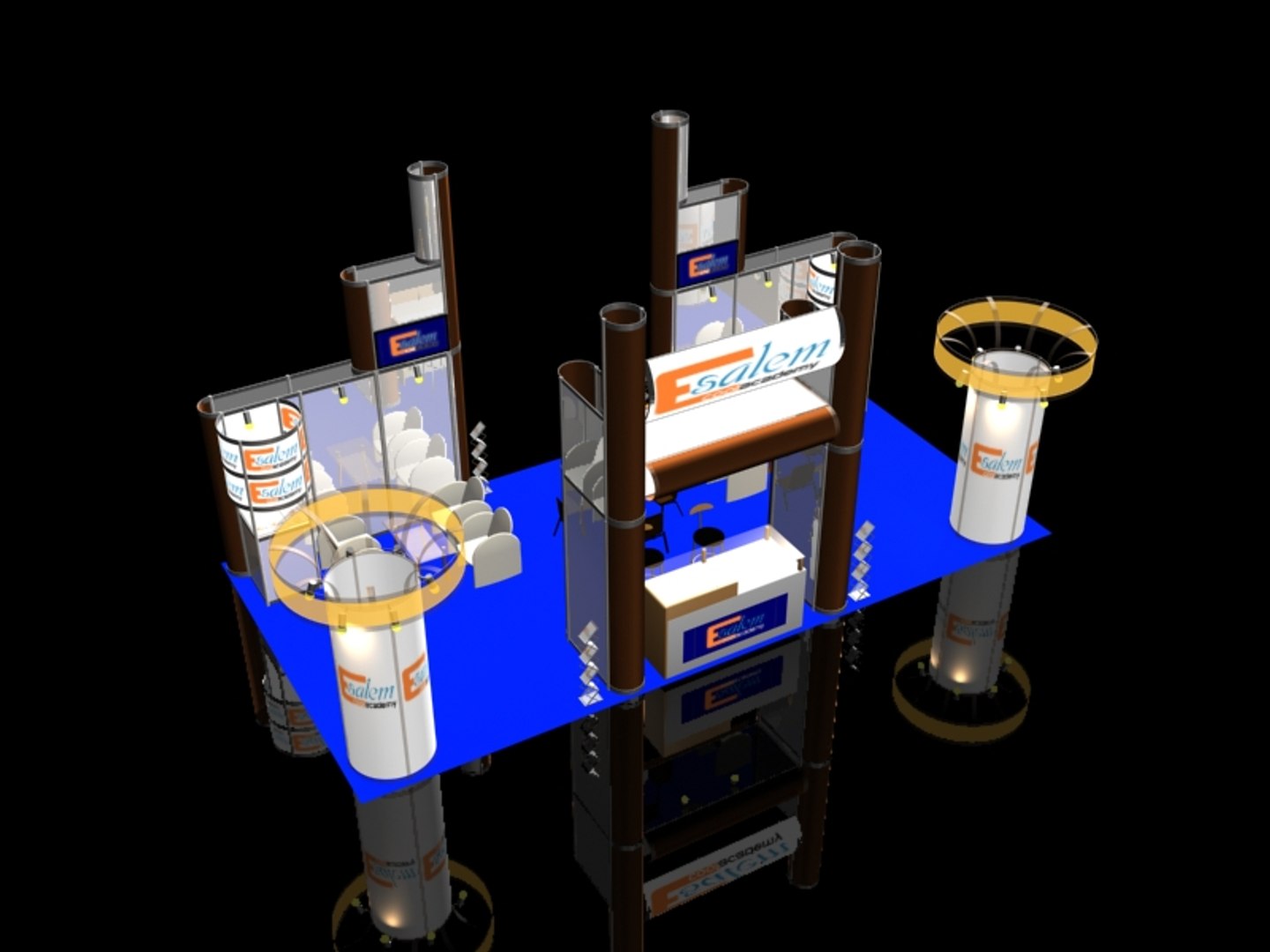 3D stand exhibition booth 5x10 - TurboSquid 1536310