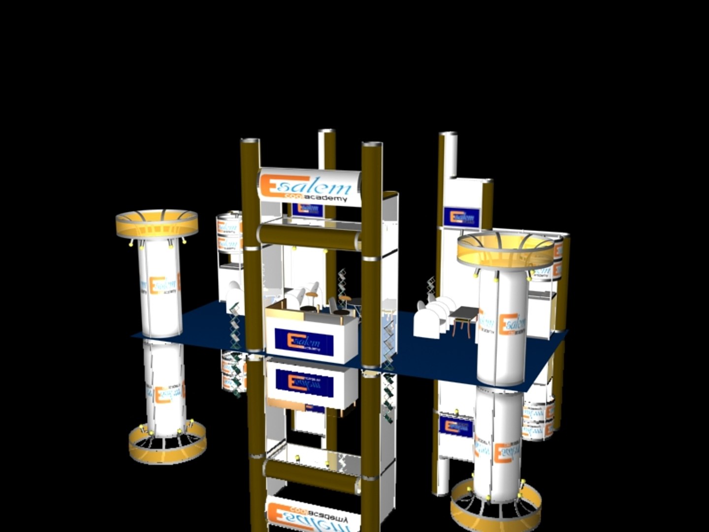 3D stand exhibition booth 5x10 - TurboSquid 1536310