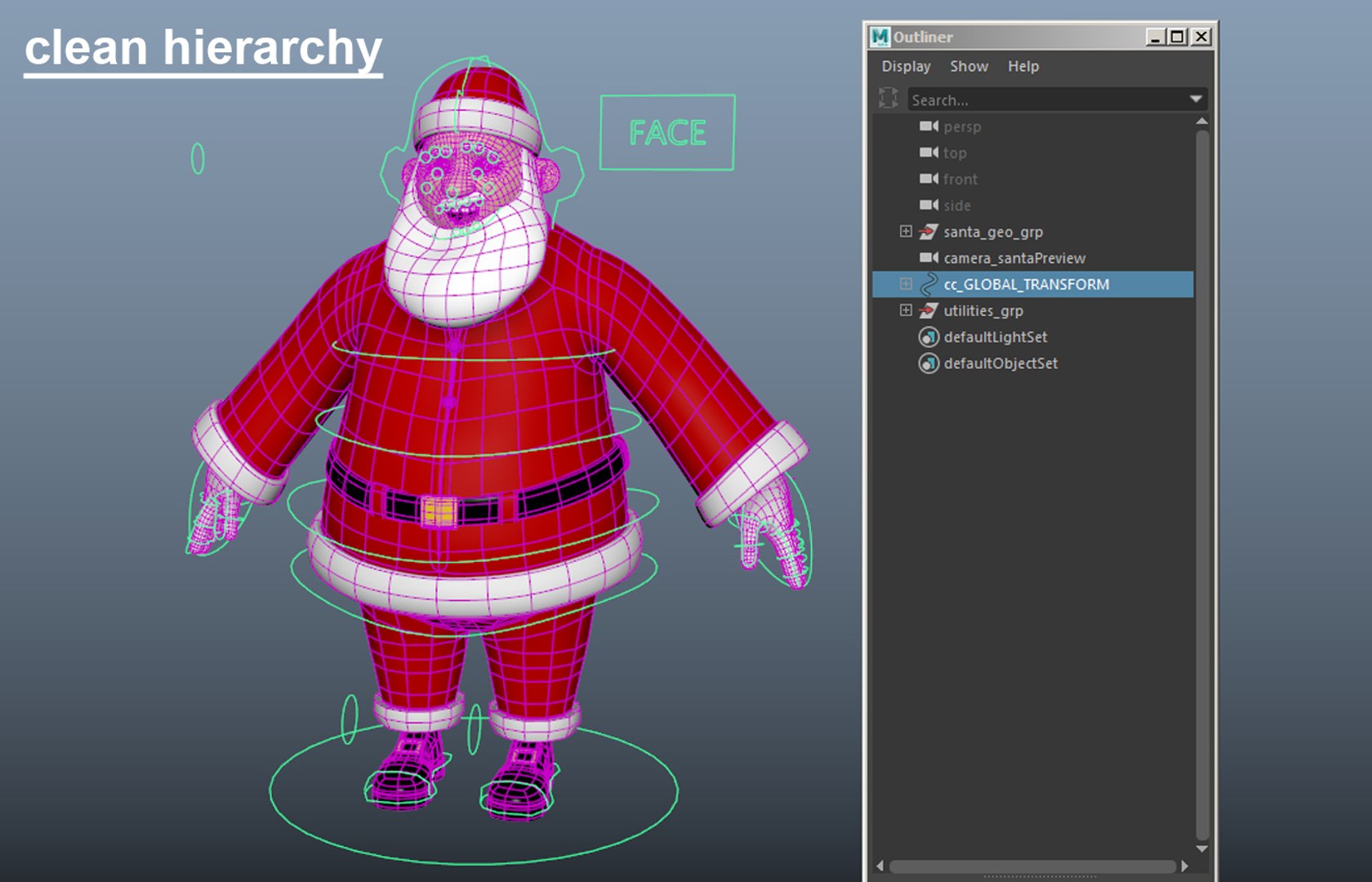 Rigged Cartoon Santa Claus 3D Model - TurboSquid 1229961