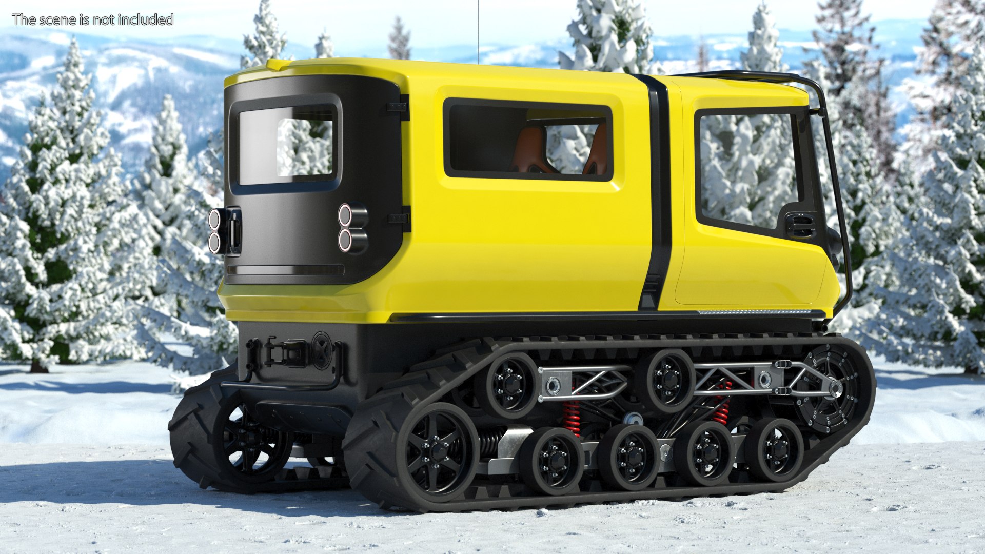 Yellow Polar Exploration Vehicle Simple Interior 3D model - TurboSquid ...