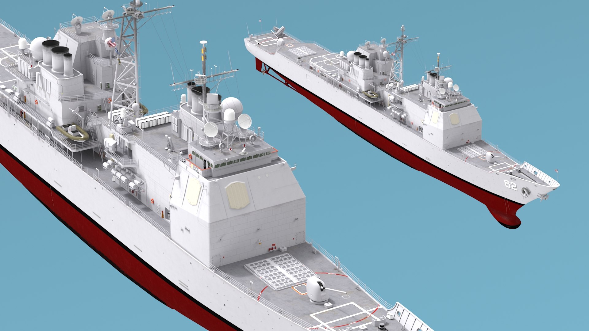 3D Model USS Battleship Chancellorsville CG-62 - TurboSquid 2349409