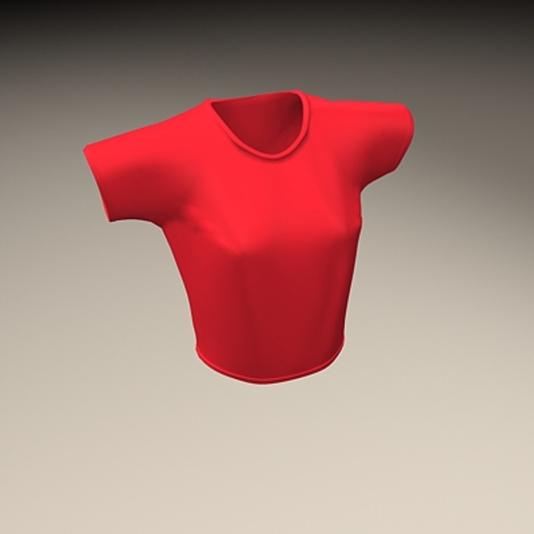 T-shirt Women 3d Model