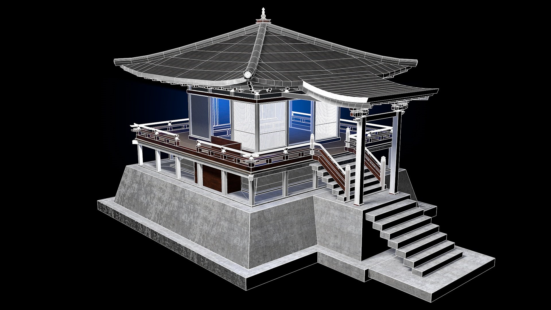 Asian House Model - TurboSquid 1489417