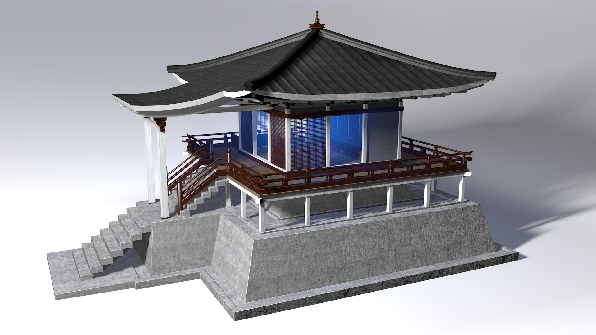 Asian House Model - TurboSquid 1489417