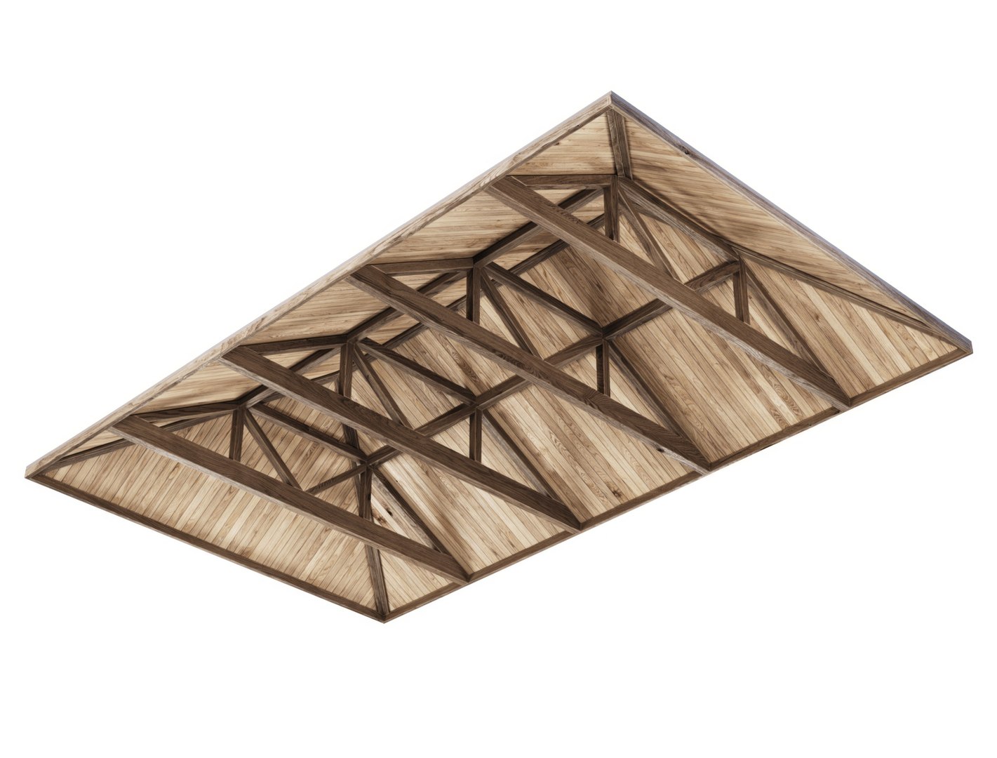 Wooden Ceiling V8 With Beams 3D Model - TurboSquid 2285173