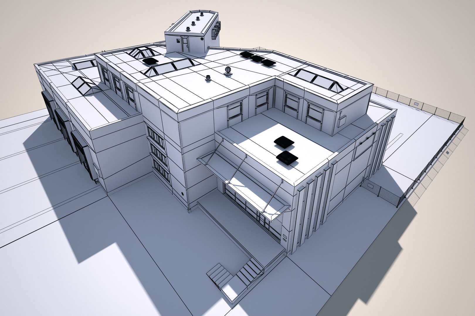 3d Model Cargo Building