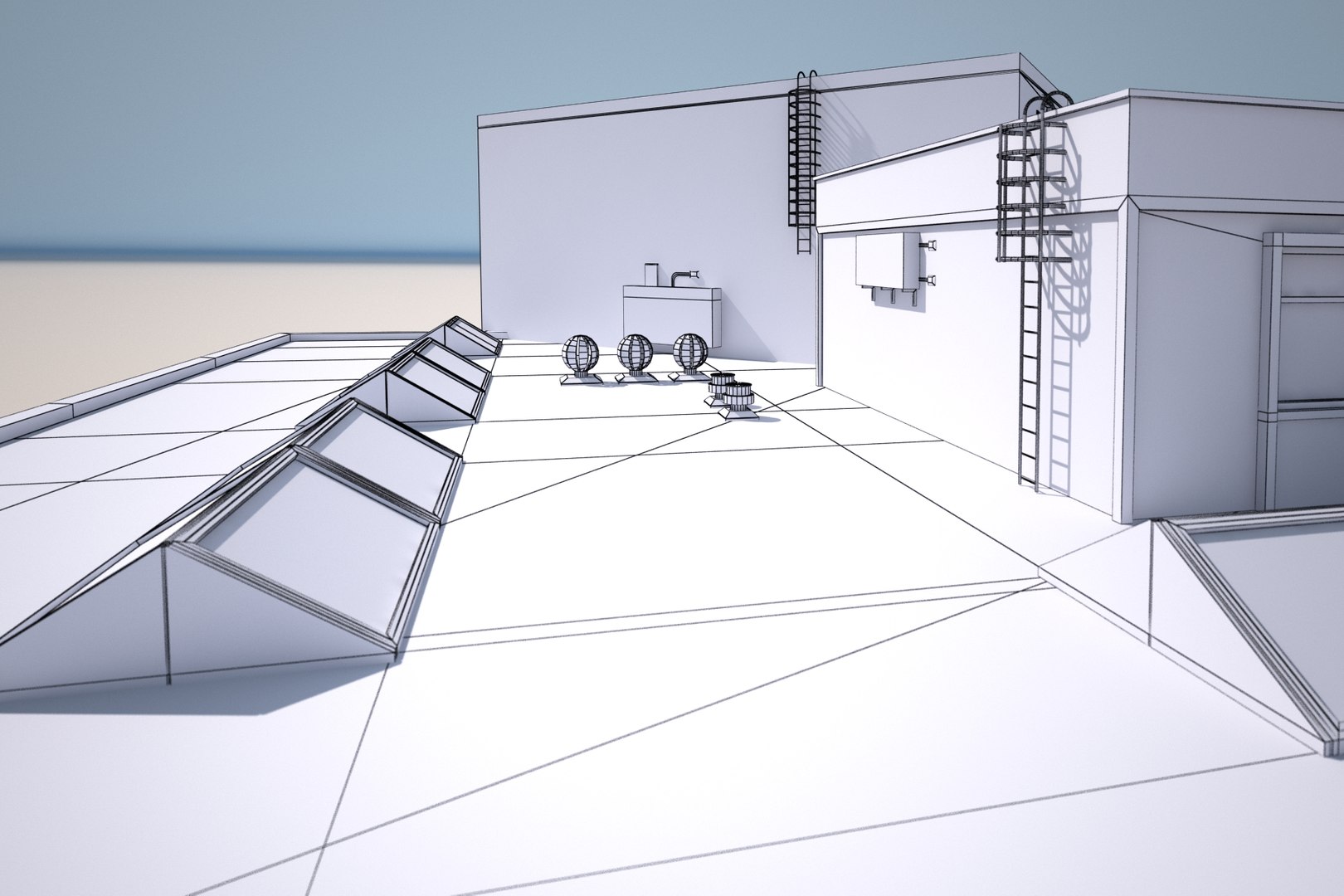 3d Model Cargo Building
