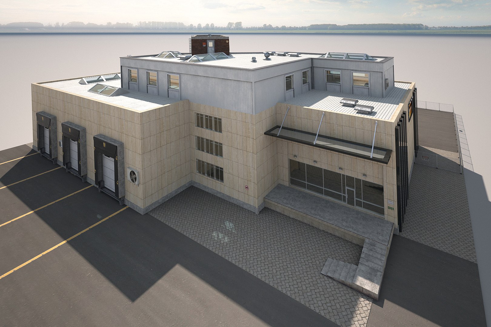 3d Model Cargo Building