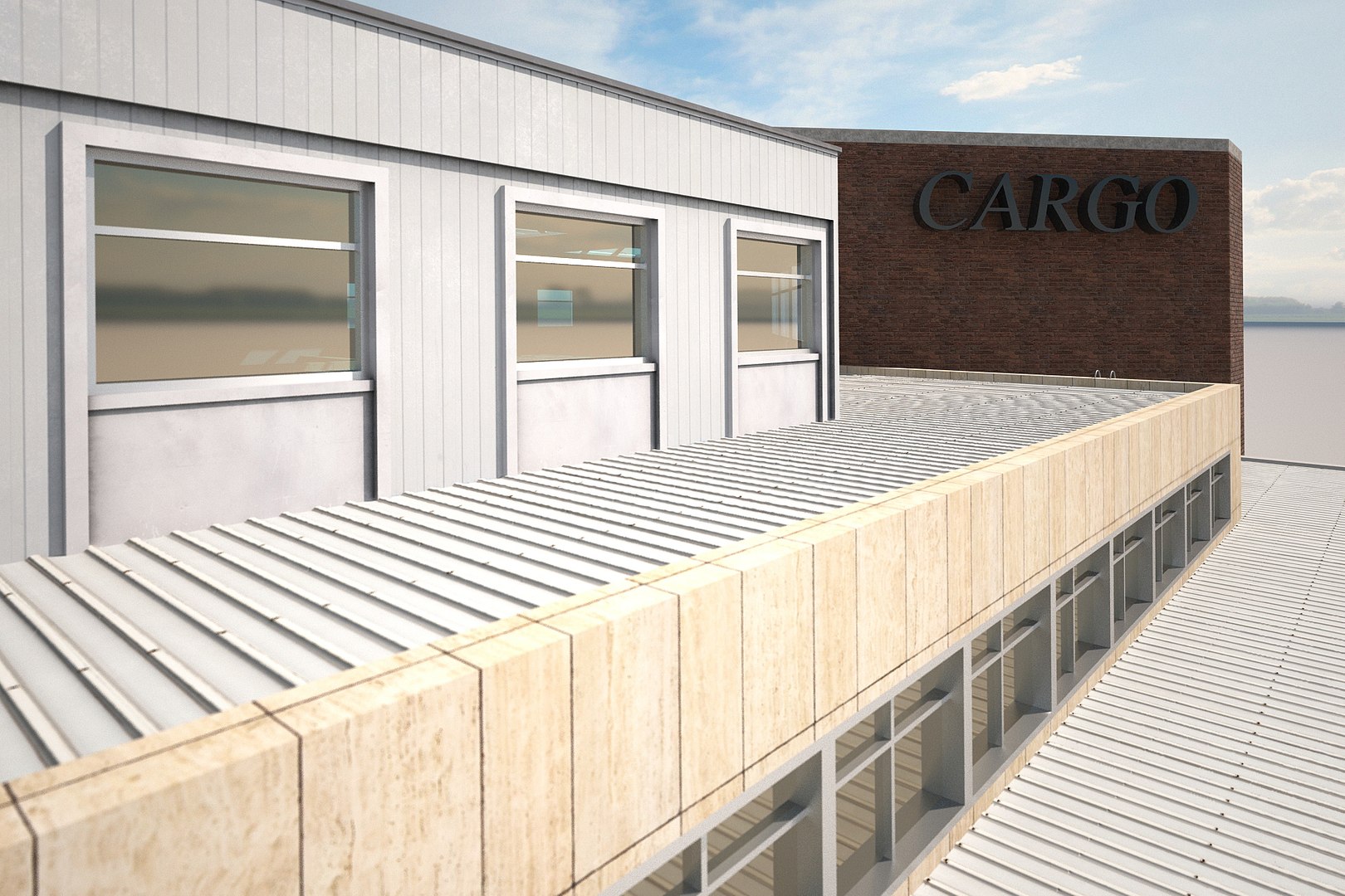 3d Model Cargo Building