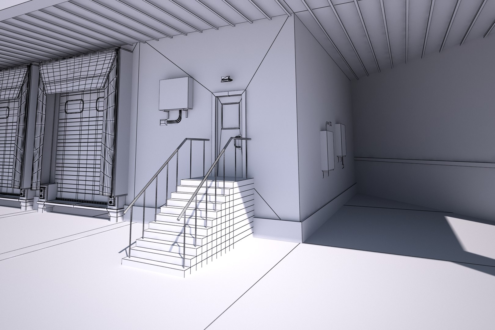3d model cargo building